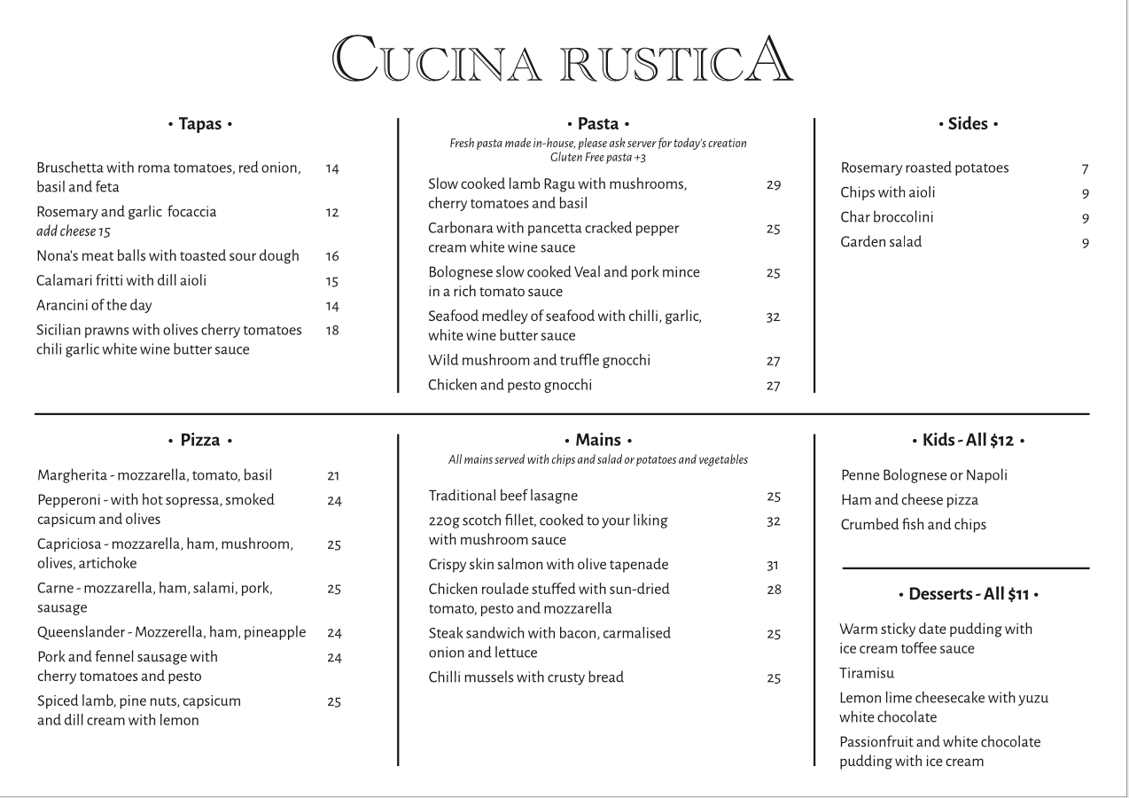 restaurant - Gold Coast Italo Australian Club